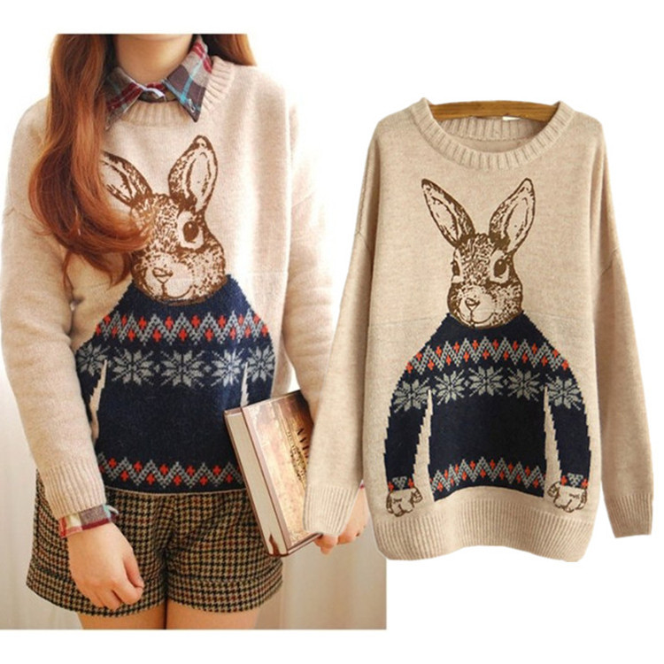 Cute Peter Rabbit Thick Autumn/winter Sweater Significantly Thin Wild ...